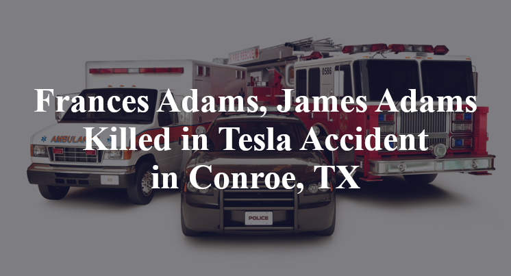 Frances Adams, James Adams Killed in Tesla Accident in Conroe, TX