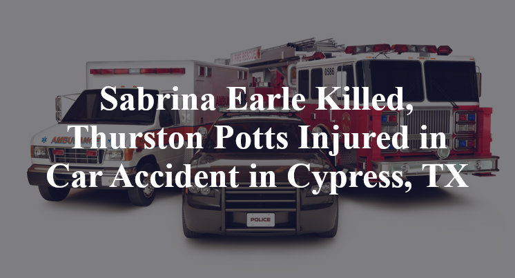Sabrina Earle Potts Killed, Thurston Potts Injured in Car Accident in ...